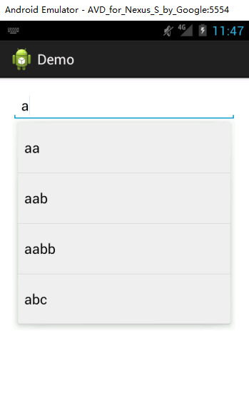Android中的AutoCompleteTextView(自动完成文本框) | Blog